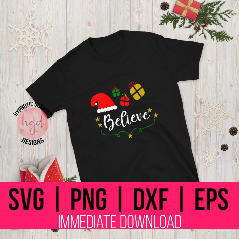 Believe Christmas SVG - Hypnotic Glamour Designs